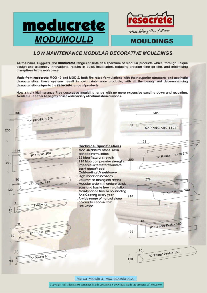 Mouldings - Resocrete