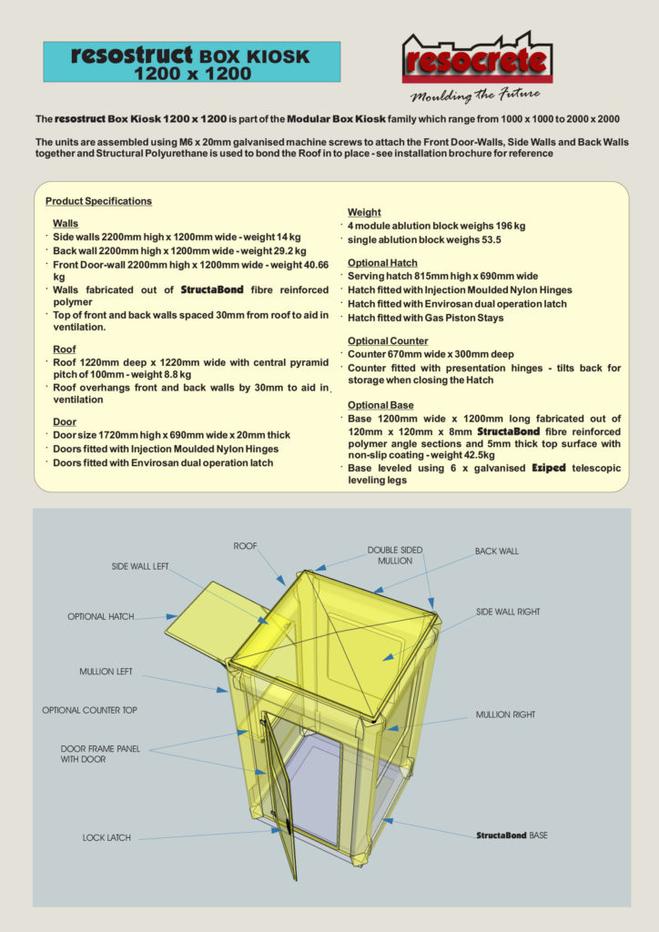 Box Kiosk 1200 x 1200 - Resocrete