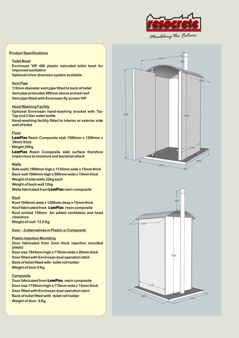 Mark II VIP Toilet - Resocrete