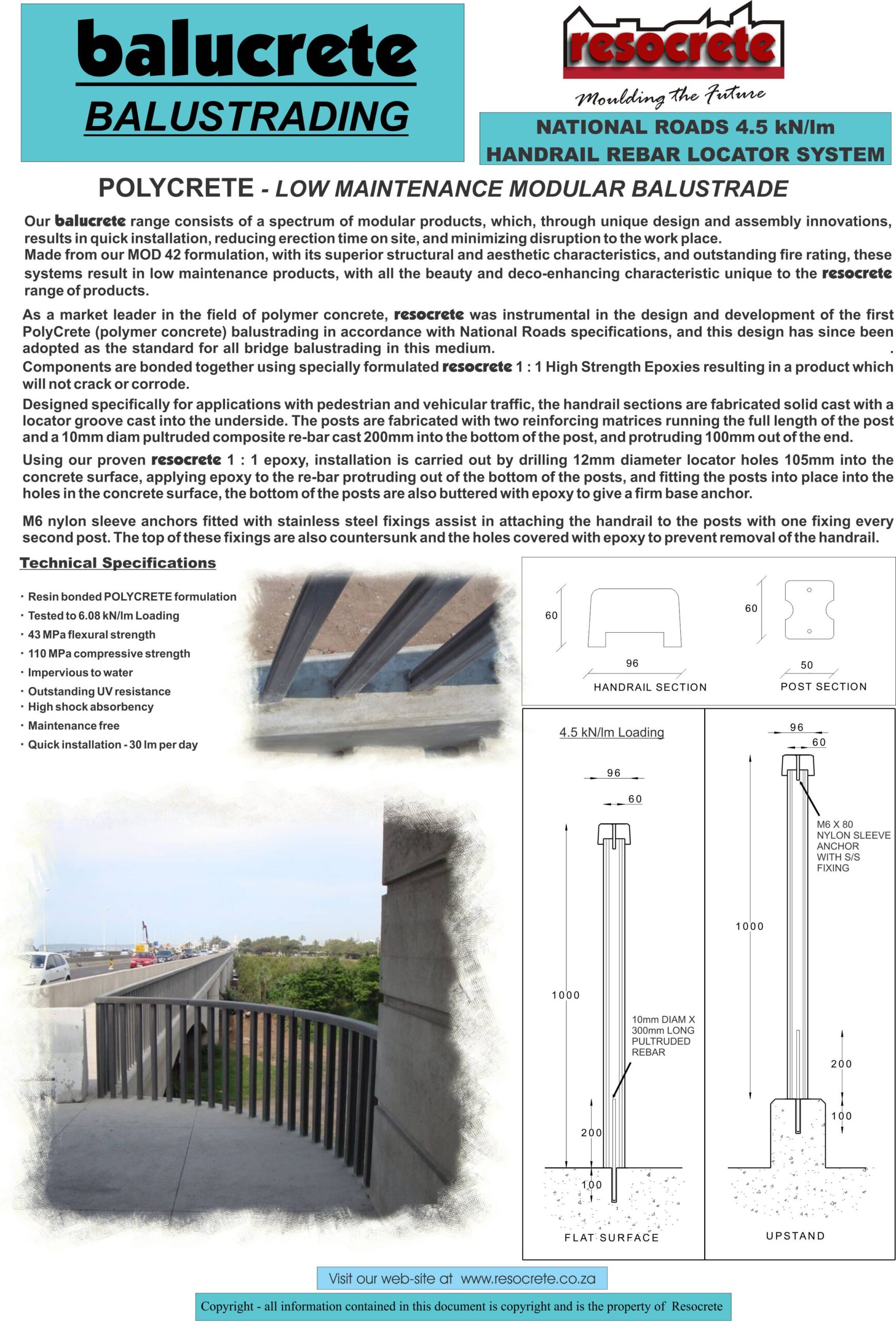 Polycrete Handrail – Resocrete